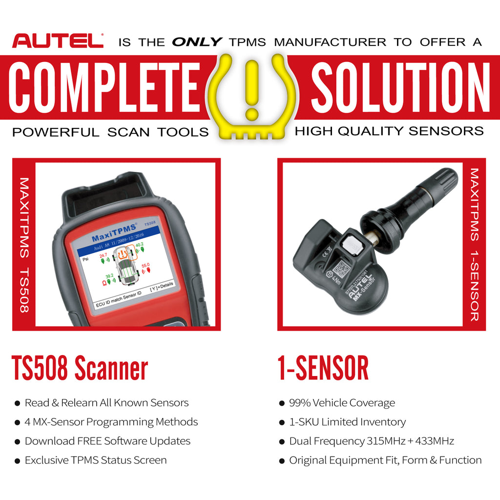 Autel MaxiTPMS TS508WF TPMS Tire Sensor Programming Tool – AutelGlobal ...