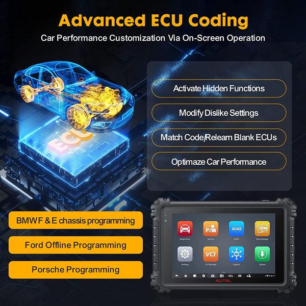 Autel MaxiCOM MK906 Pro Bi-Directional Control Car Scanner Tool with A ...
