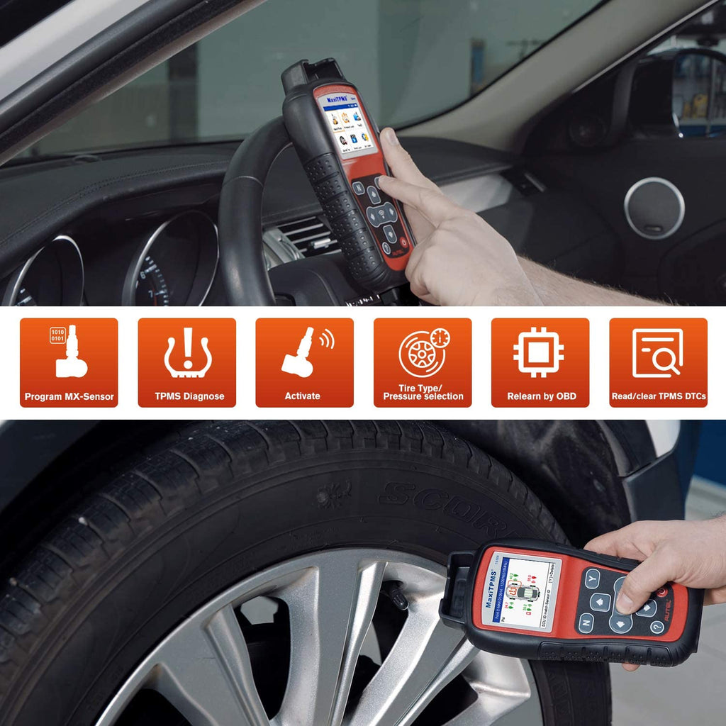 Autel MaxiTPMS TS508WF TPMS Relearn Programming Tool for MX-Sensors (3 ...